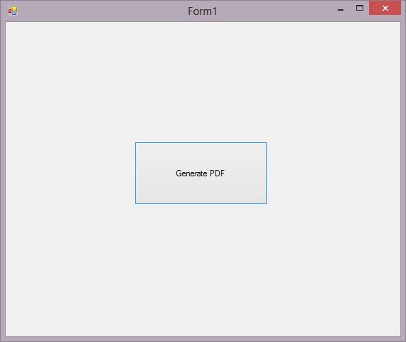 Generate PDF File at Runtime in Windows Forms Application